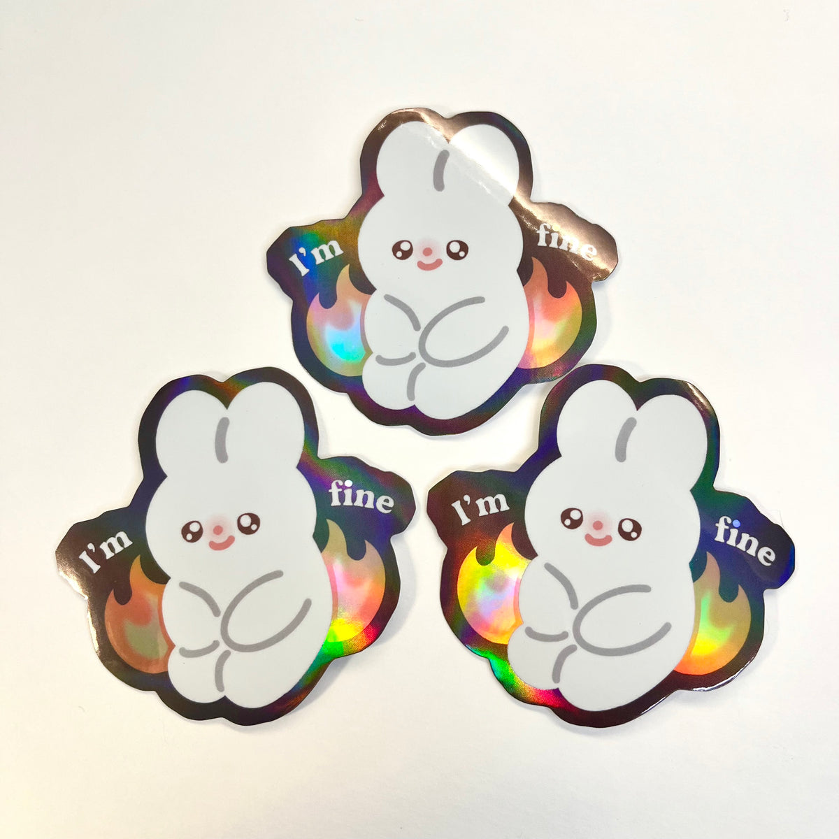 Vinyl Sticker - I'm Fine Bunny – Maobabie