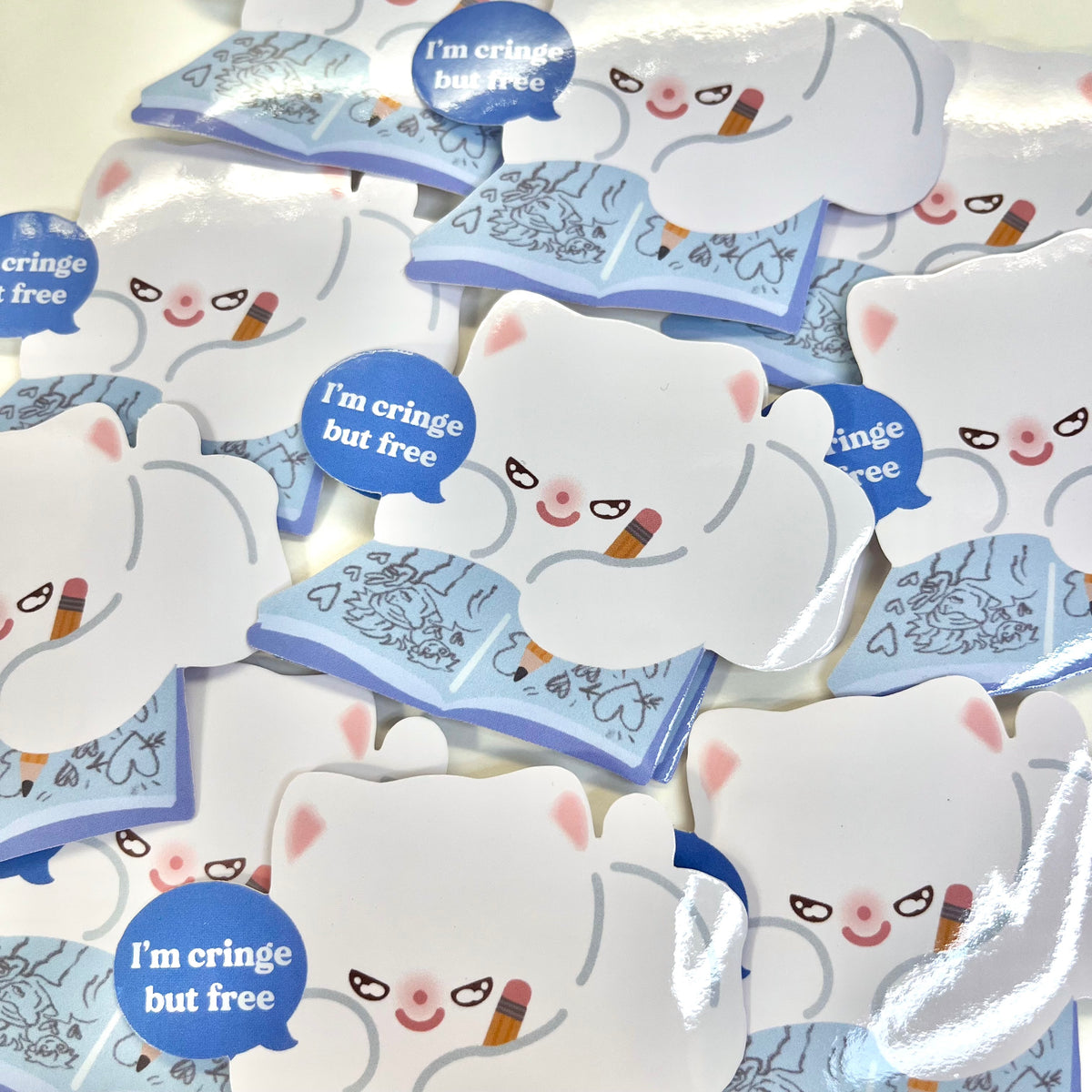Vinyl Sticker - I'm Cringe but Free Kitty – Maobabie