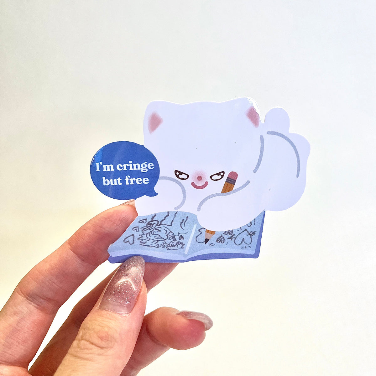 Vinyl Sticker - I'm Cringe but Free Kitty – Maobabie