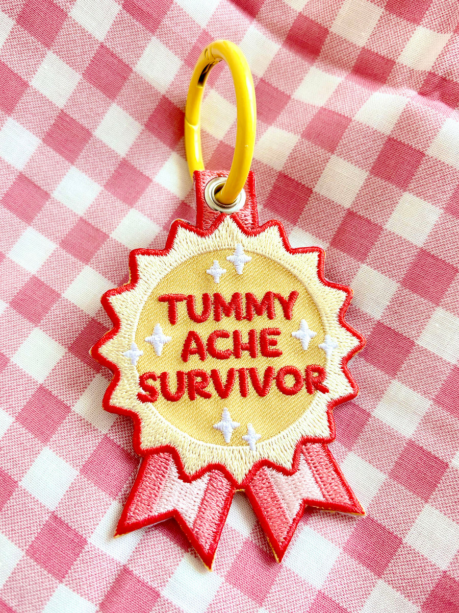 Tummy Ache Survivor Embroidered Keychain – Maobabie